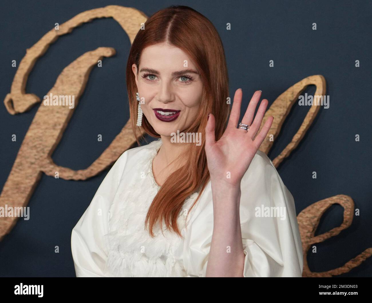 Lucy Boynton arrives at THE PALE BLUE EYE Los Angeles Premiere held at ...