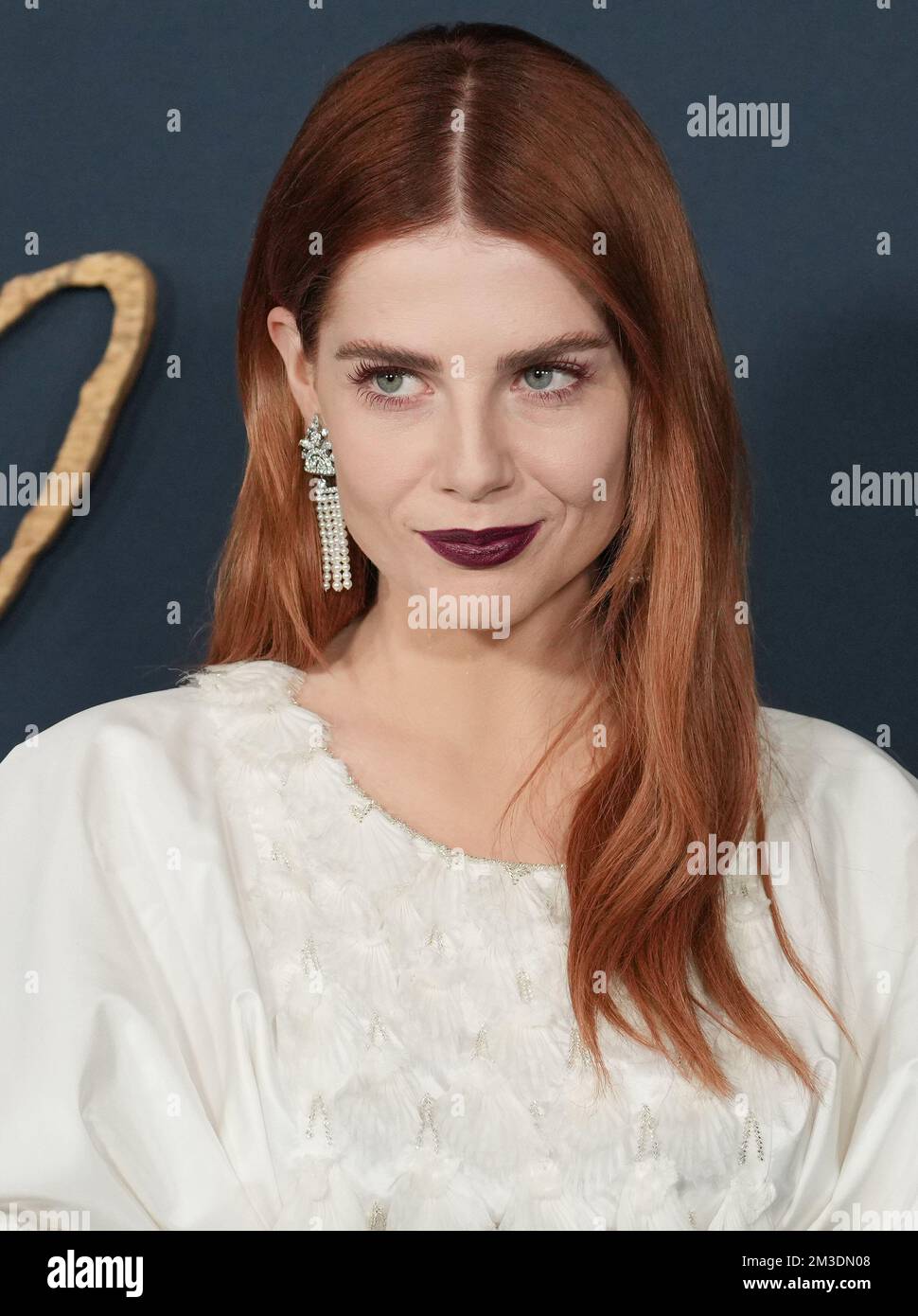 Lucy Boynton arrives at THE PALE BLUE EYE Los Angeles Premiere held at ...