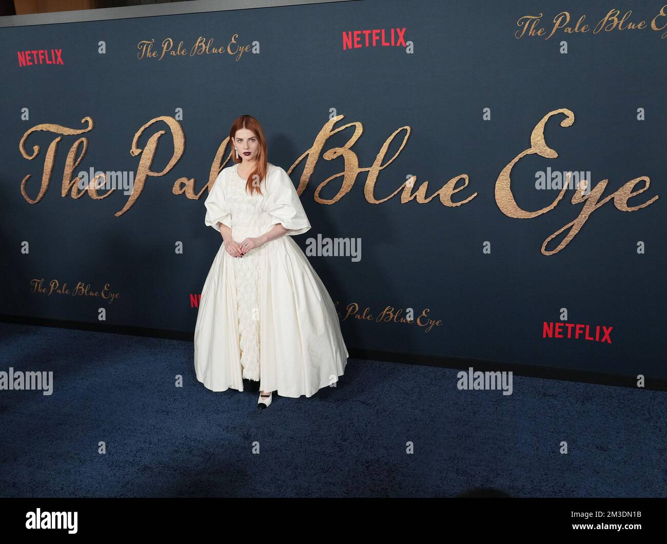 Lucy Boynton arrives at THE PALE BLUE EYE Los Angeles Premiere held at ...