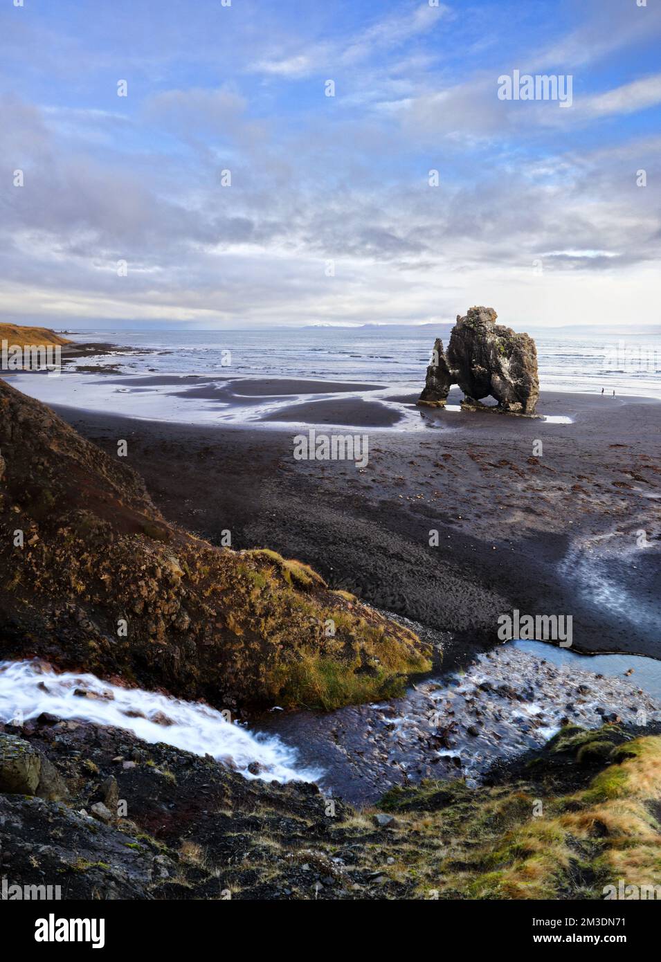 An aerial view of rock formation in beach of Iceland Stock Photo - Alamy