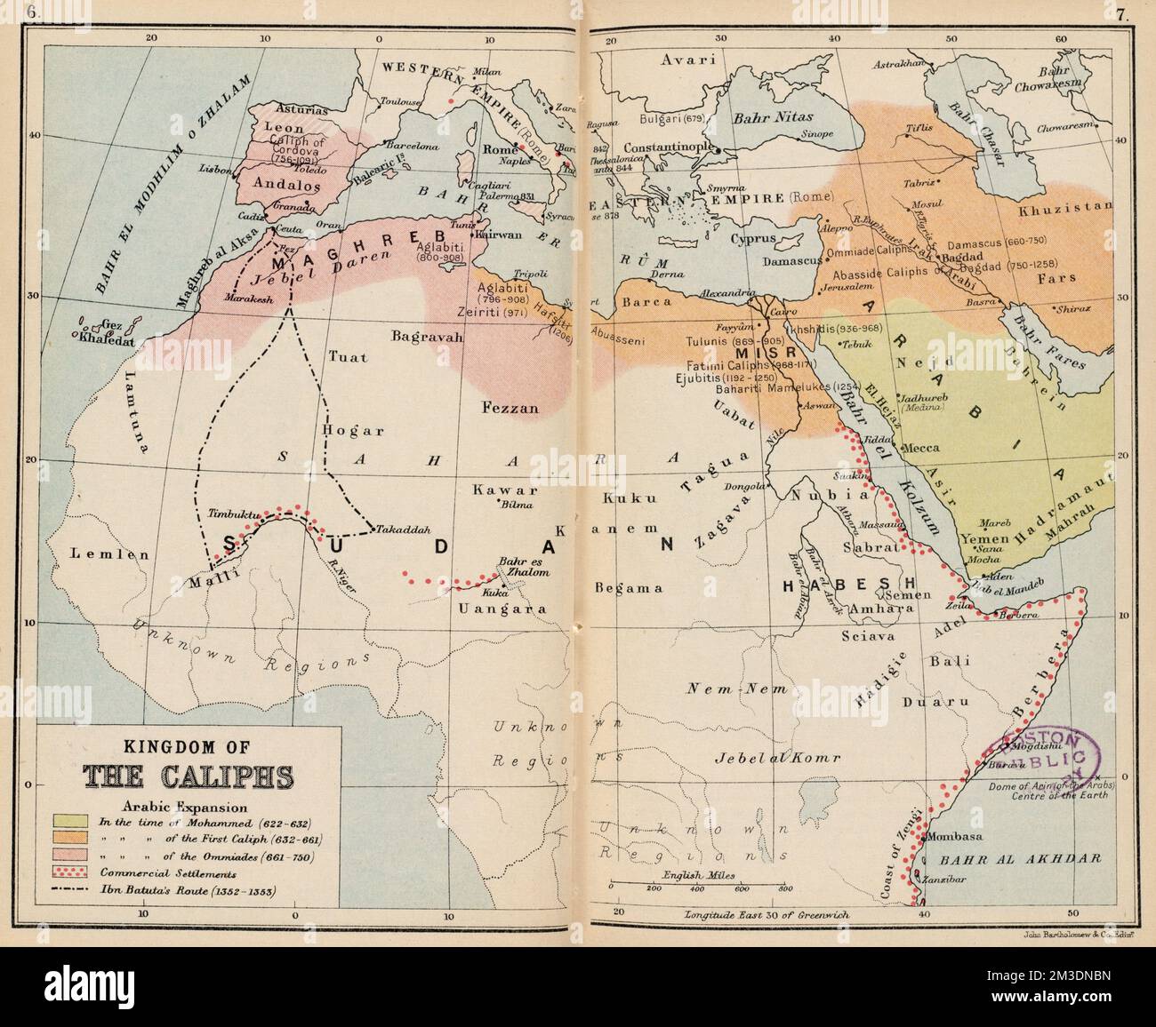 Kingdom of the Caliphs , Islamic Empire, Maps, Africa, North, Historical geography, Maps Norman ...