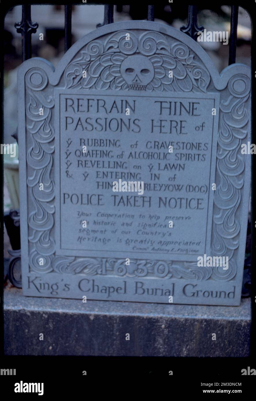 King's Chapel Burial Ground sign , Cemeteries, Signs Notices, King's ...