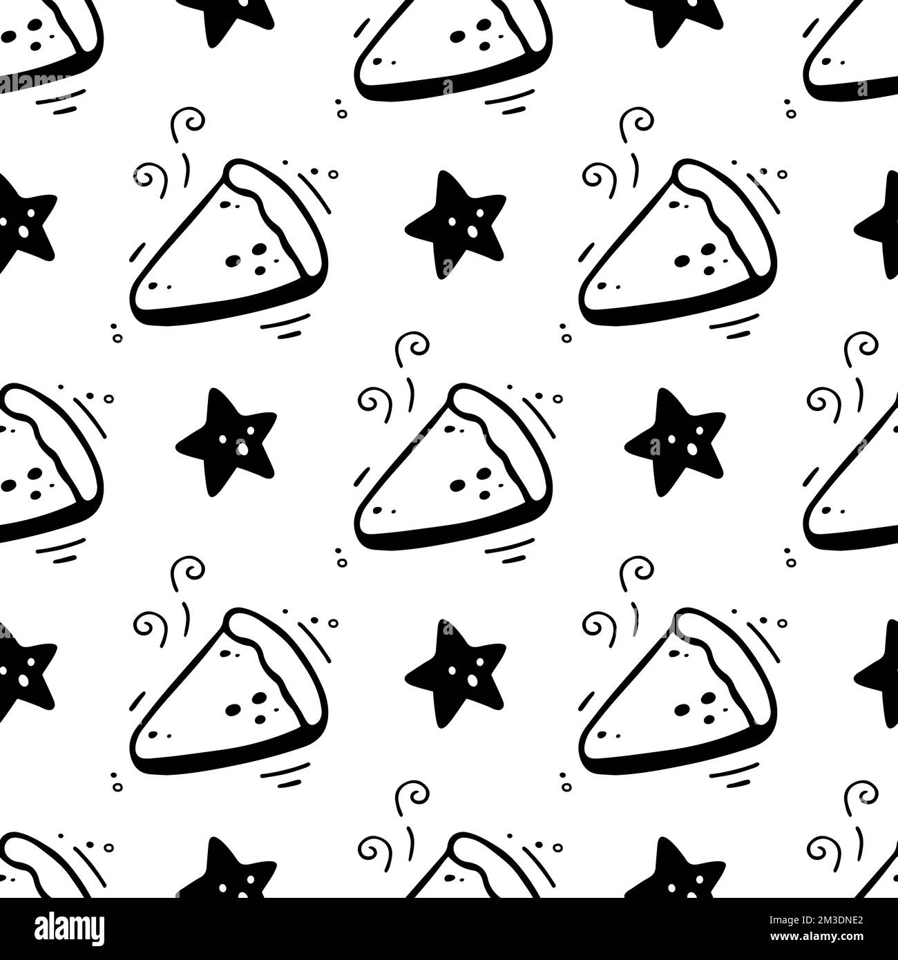 Piece cake cartoon illustration Black and White Stock Photos & Images ...