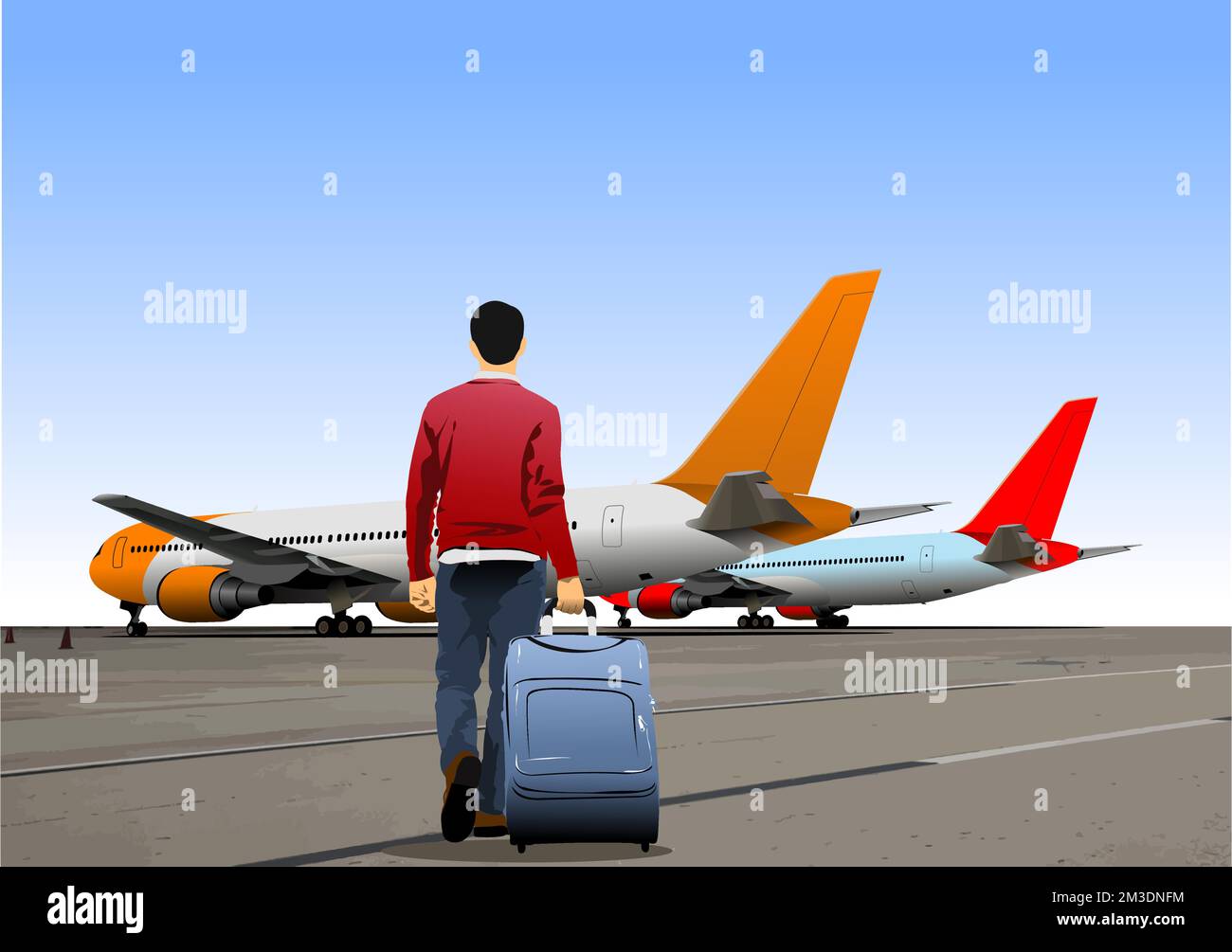 Airport scene . Vector 3d illustration for designers Stock Vector Image ...