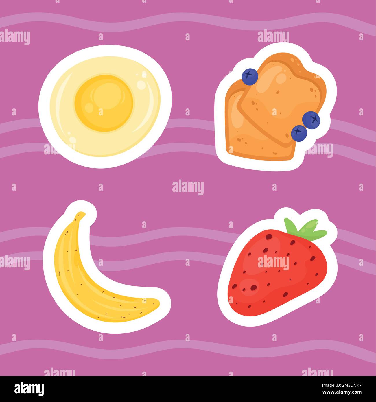 four breakfast fresh ingredients icons Stock Vector Image & Art - Alamy