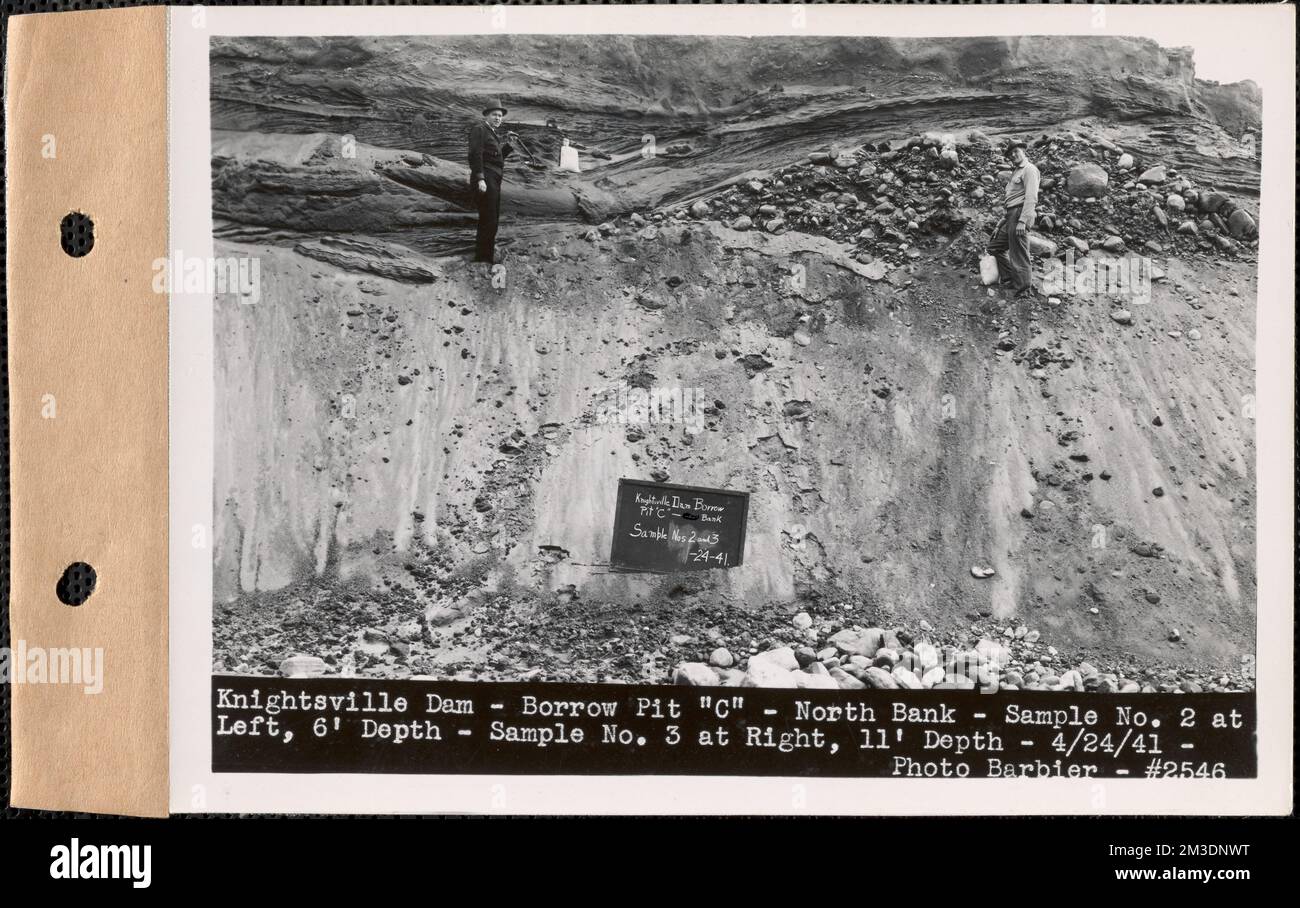 Knightsville Dam, Borrow Pit 'C,' north bank, sample no. 2 at left, 6 ...