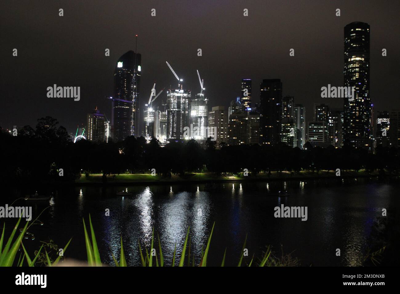 Brisbane City at night time Stock Photo - Alamy