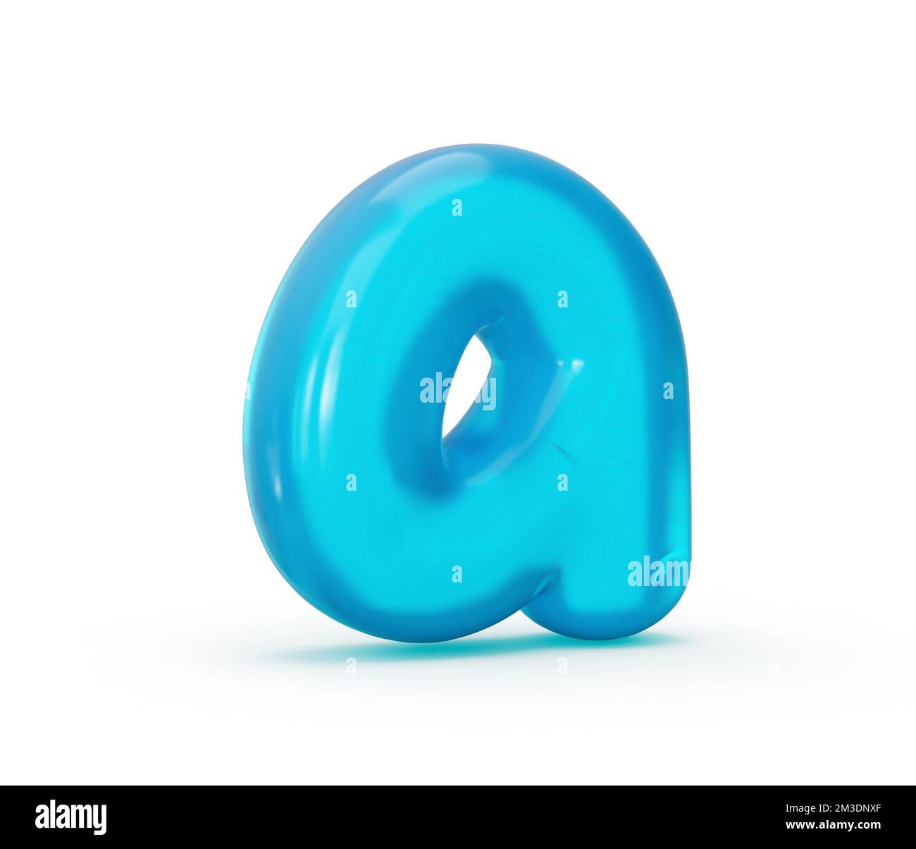 A 3D rendering of blue letter a in white background Stock Photo - Alamy