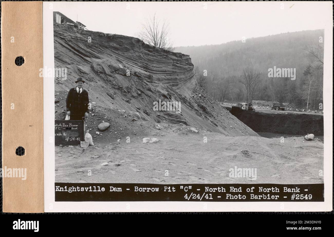 Knightsville Dam, Borrow Pit 'C,' north end of north bank, Quabbin ...