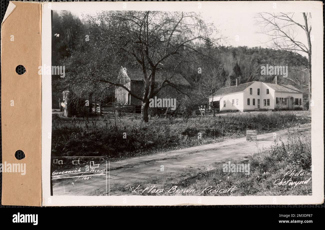 L. Flora Brown, house and barn (homeplace), Prescott, Mass., Oct. 20 ...