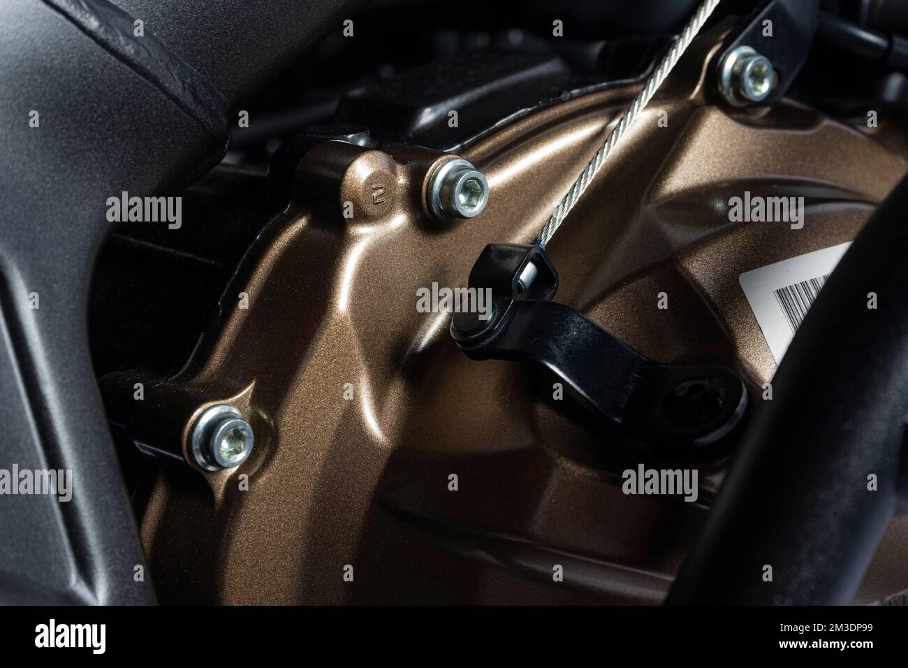 Clutch system on cable motorcycle engines close up, clen engine, new ...