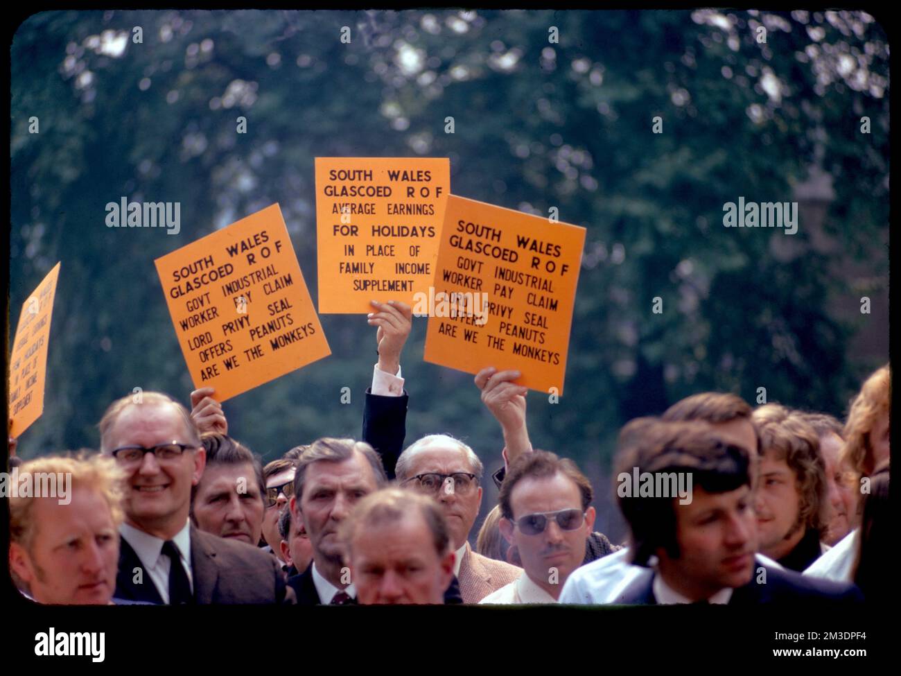 Labor demonstration outside Palace of Westminster, London ...