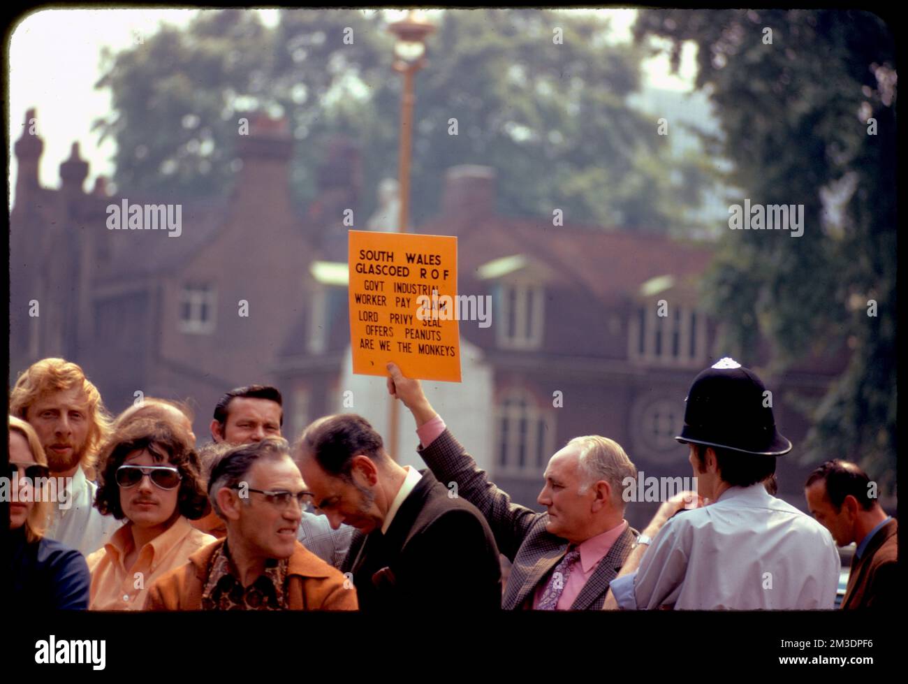 Labor demonstration outside Palace of Westminster, London ...