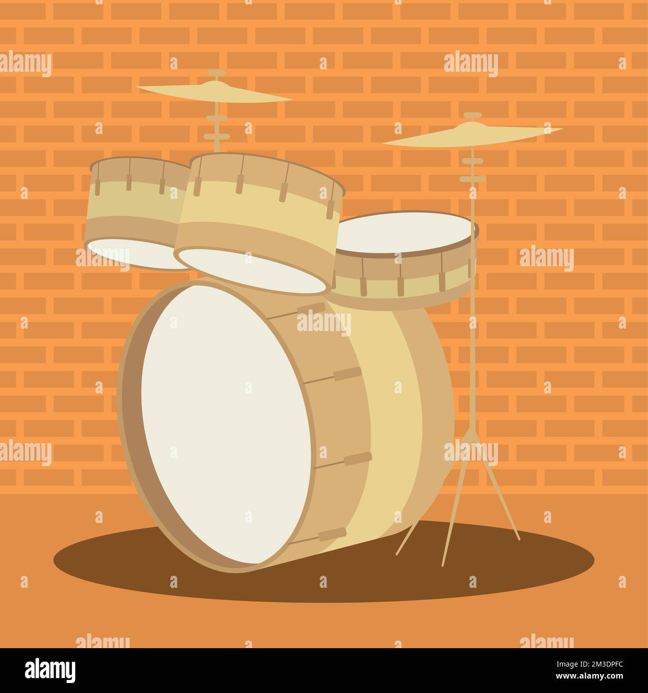 banner with instrument musical battery Stock Vector Image & Art - Alamy