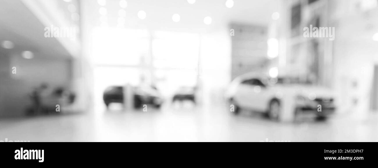 Abstract blurred photo of motor showroom, car show room, blur color ...