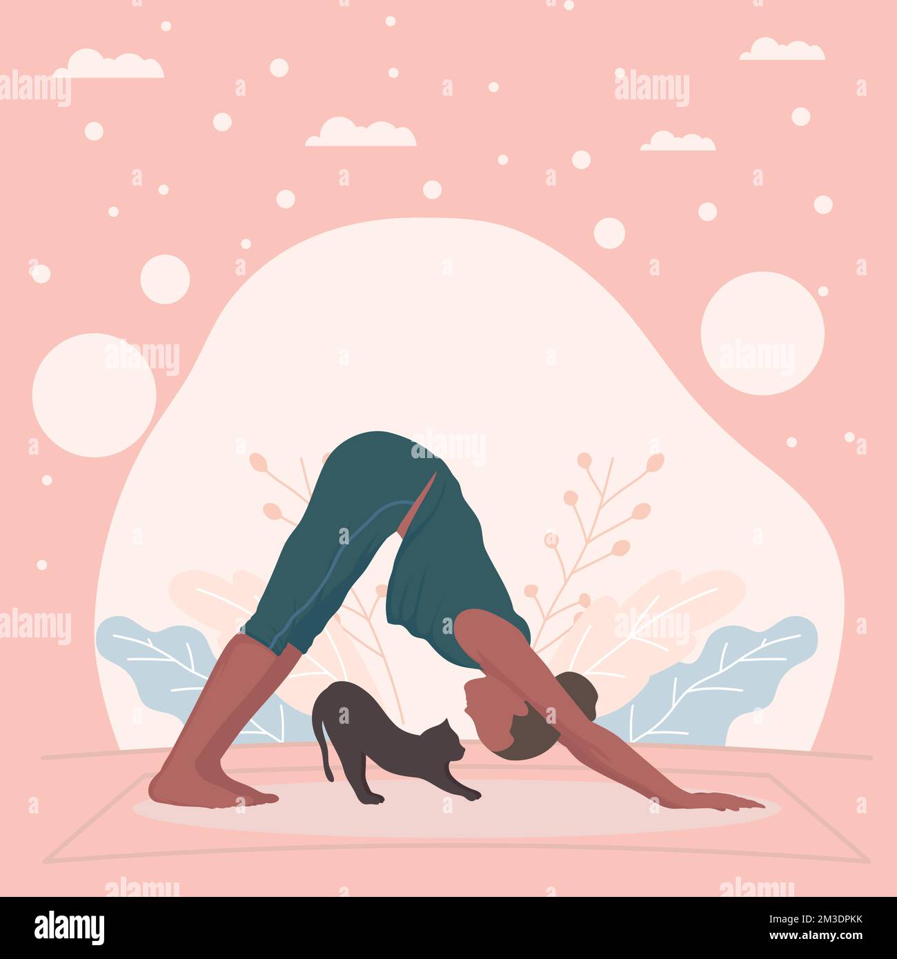 afro woman practicing yoga character Stock Vector Image & Art - Alamy