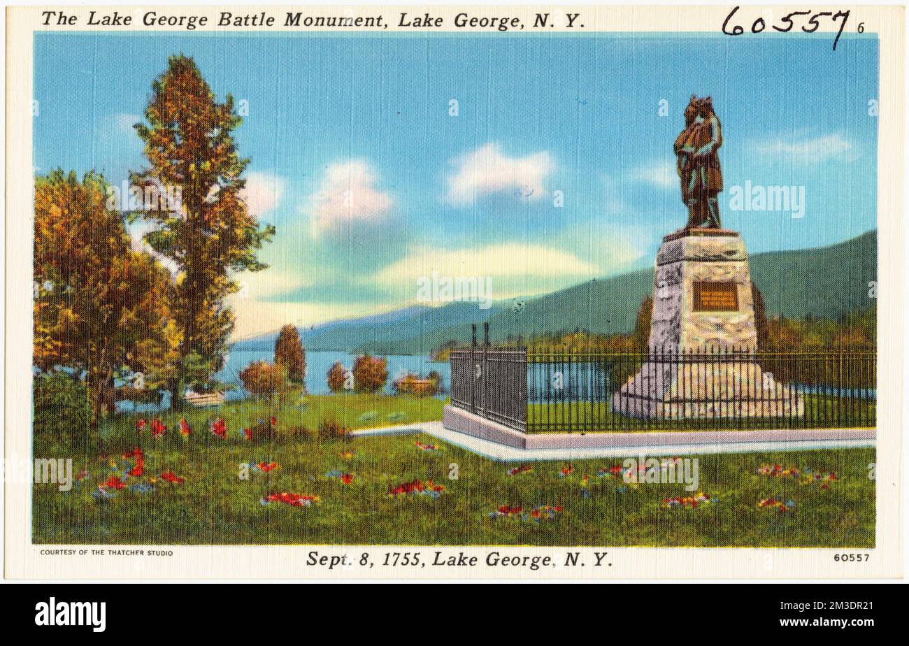The Lake George Battle Monument, Lake George, N. Y. Sept. 8, 1755, Lake ...