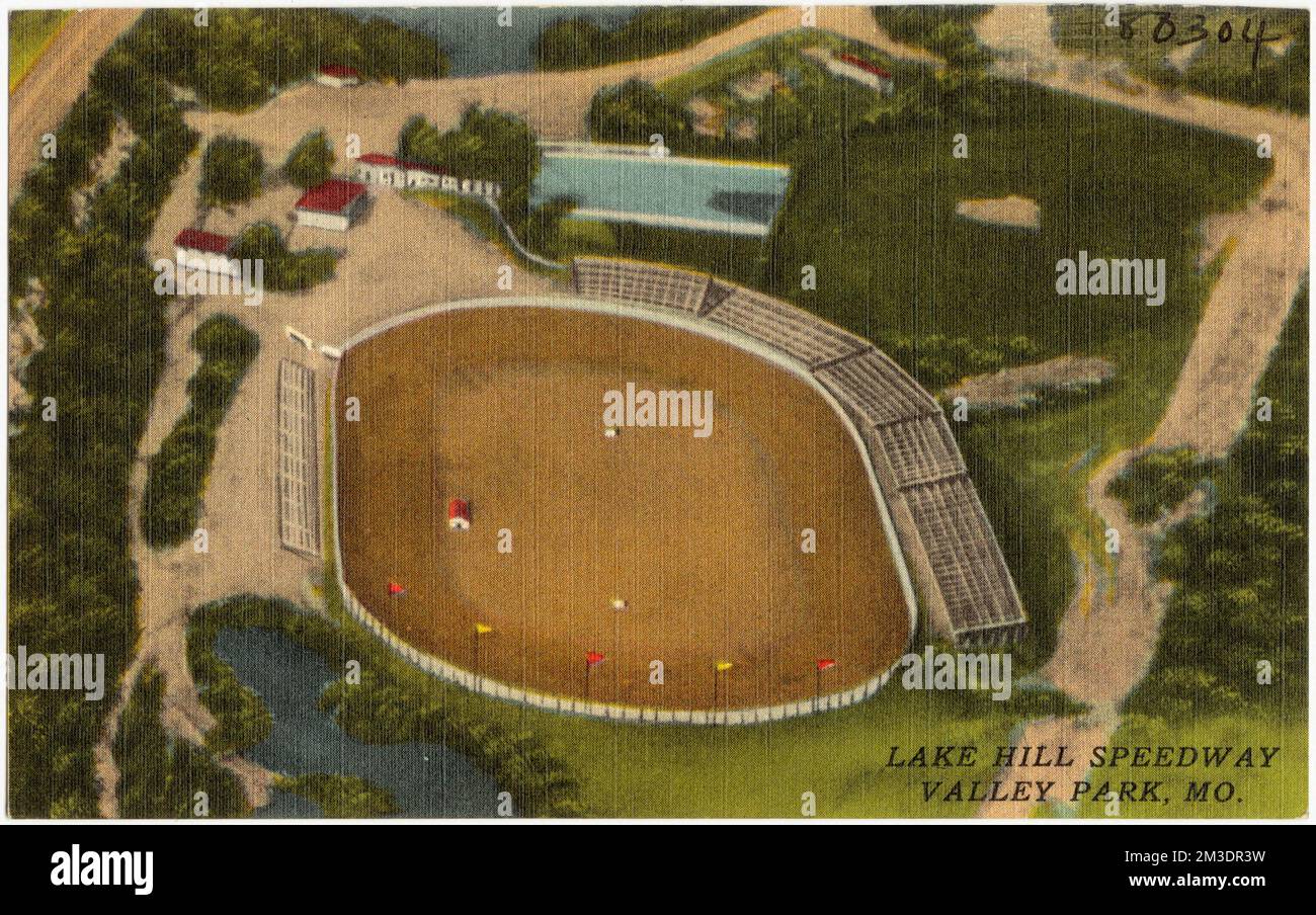 Lake Hill Speedway, Valley Park, Mo. , Tichnor Brothers Collection ...