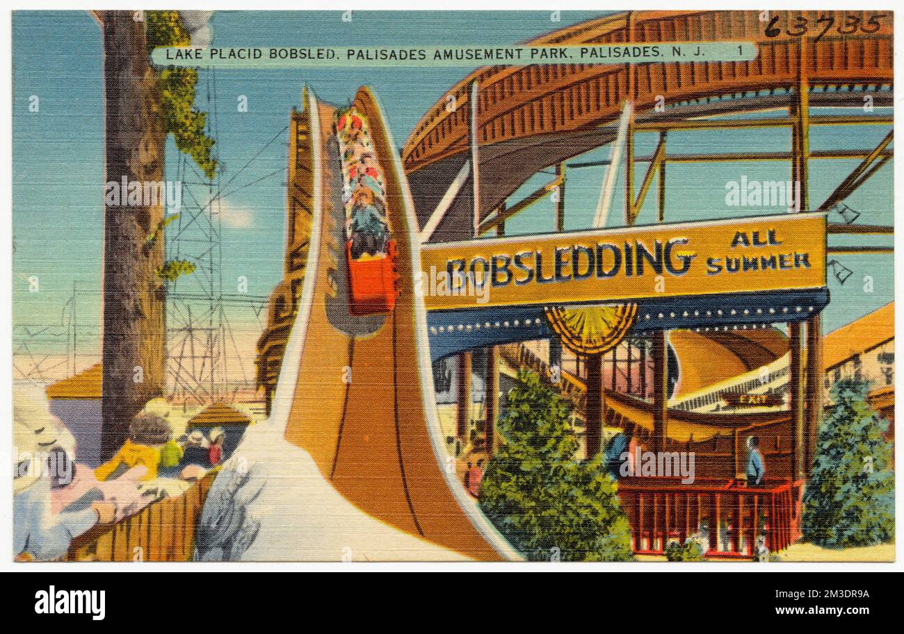 Lake Placid Bobsled, Palisades Amusement Park, Palisades, N. J ...