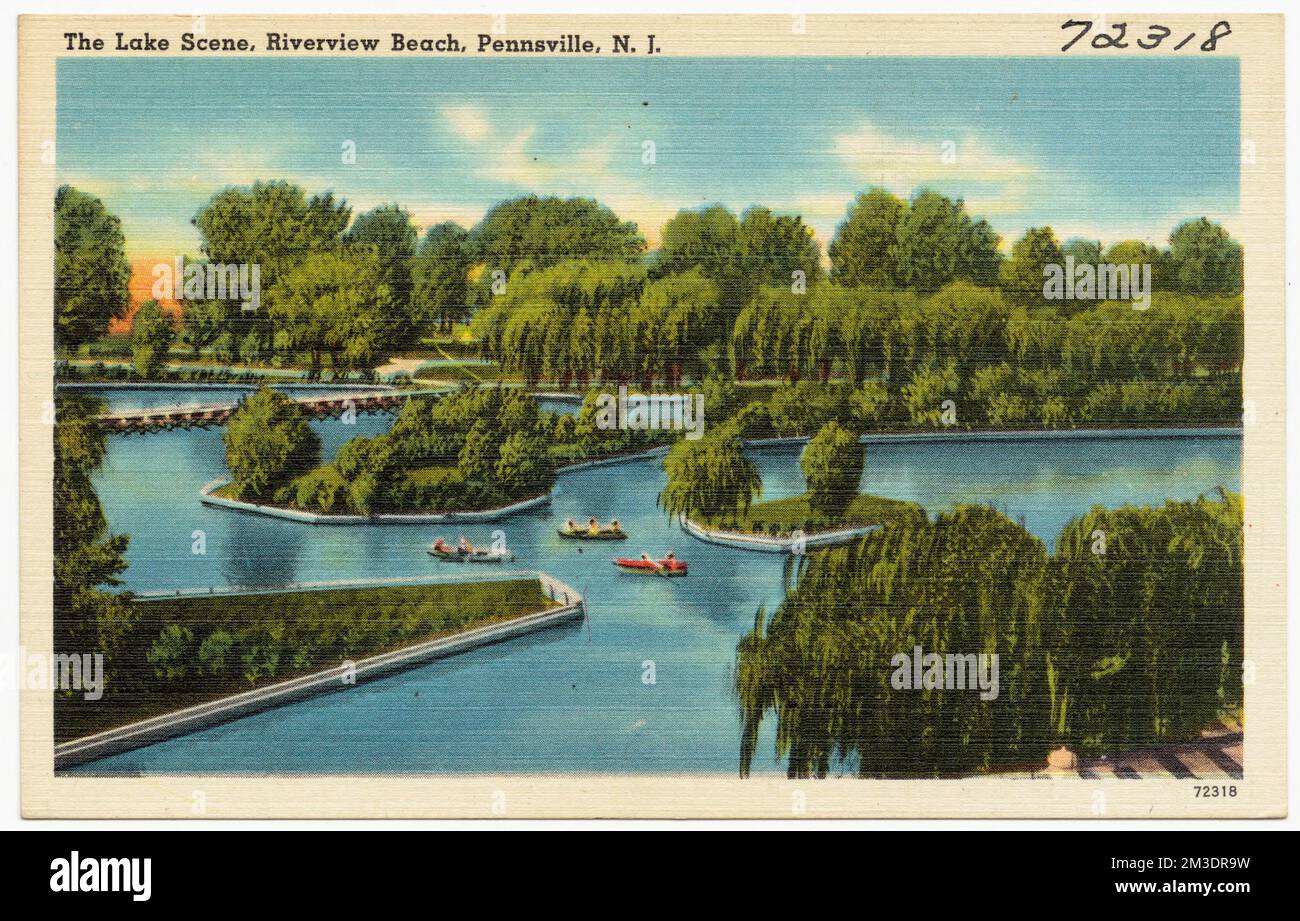 The lake scene, Riverview Beach, Pennsville, N. J. , Lakes & ponds ...