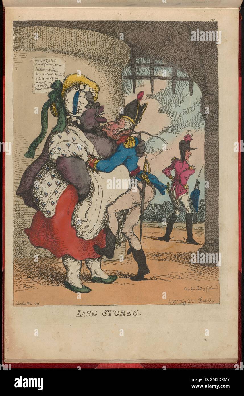 Land stores , Military officers, Hugging. Thomas Rowlandson (1756-1827 ...