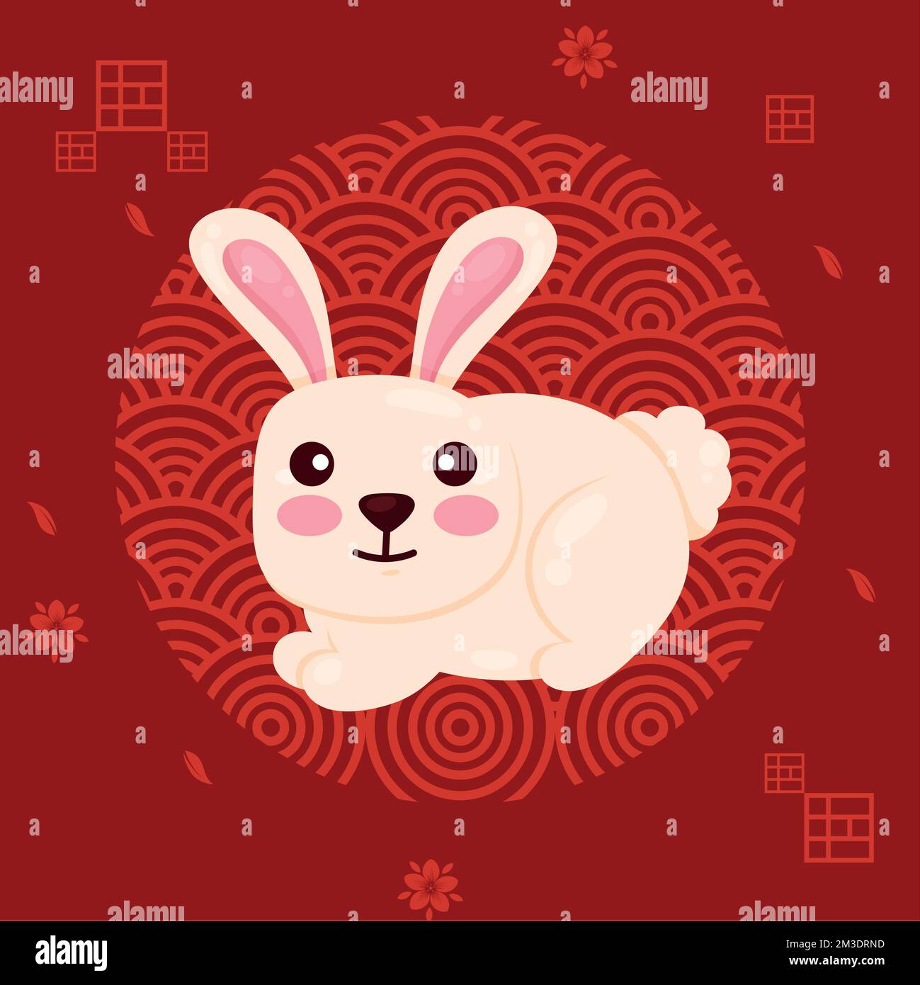 chinese new year cute rabbit poster Stock Vector Image & Art - Alamy