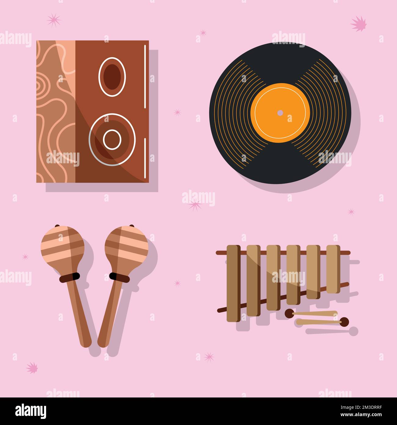 set of instruments musical designs Stock Vector Image & Art - Alamy