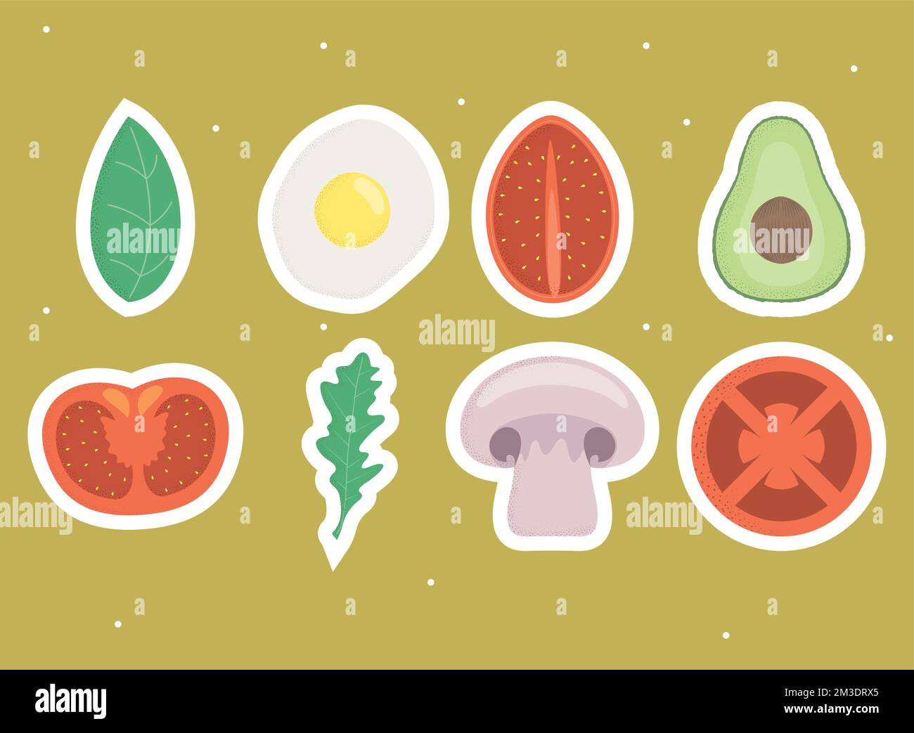 vegetables and food ingredients icons Stock Vector Image & Art - Alamy