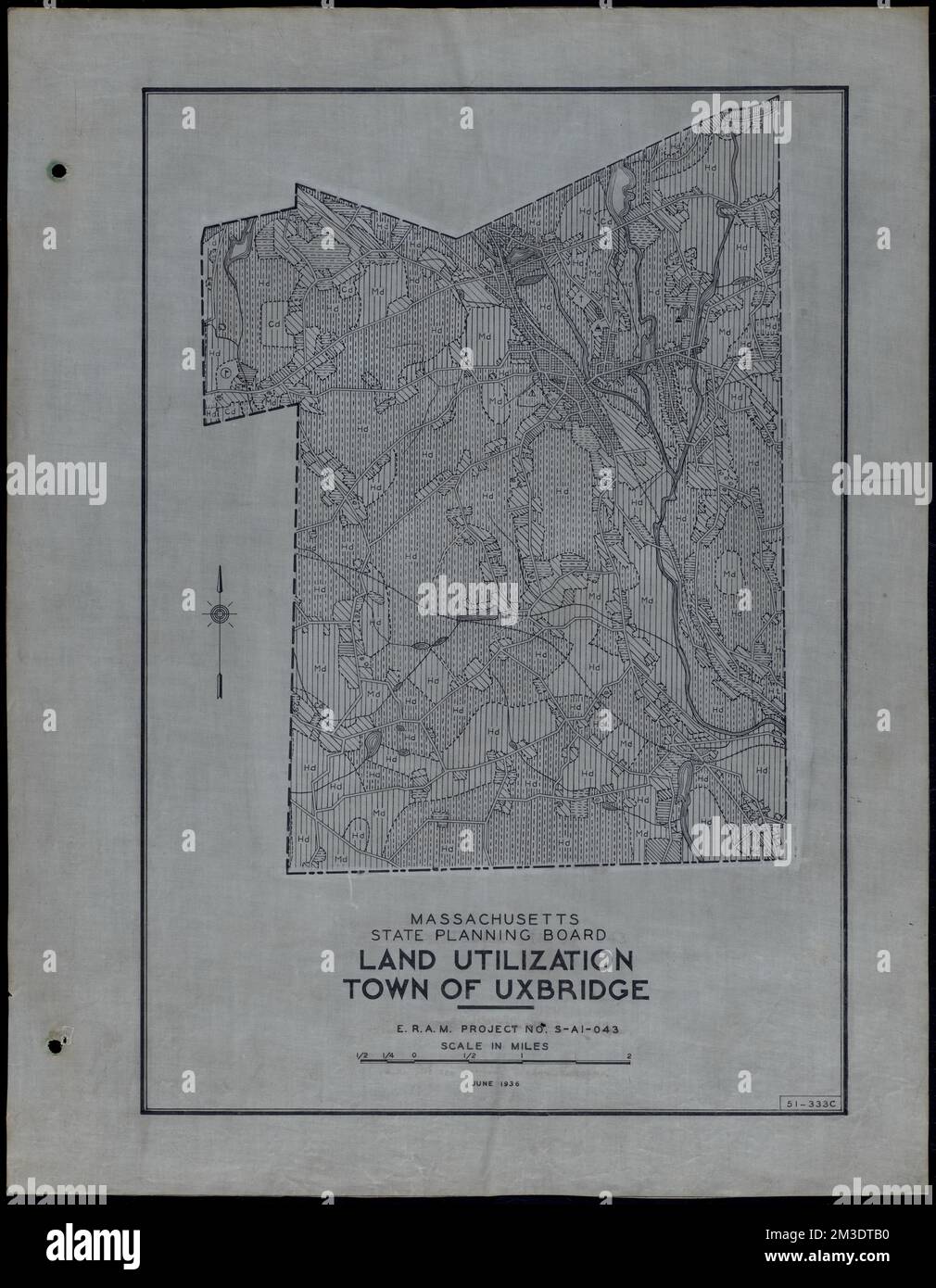 Land Utilization Town of Uxbridge , Roads, Cities and towns, Land use ...