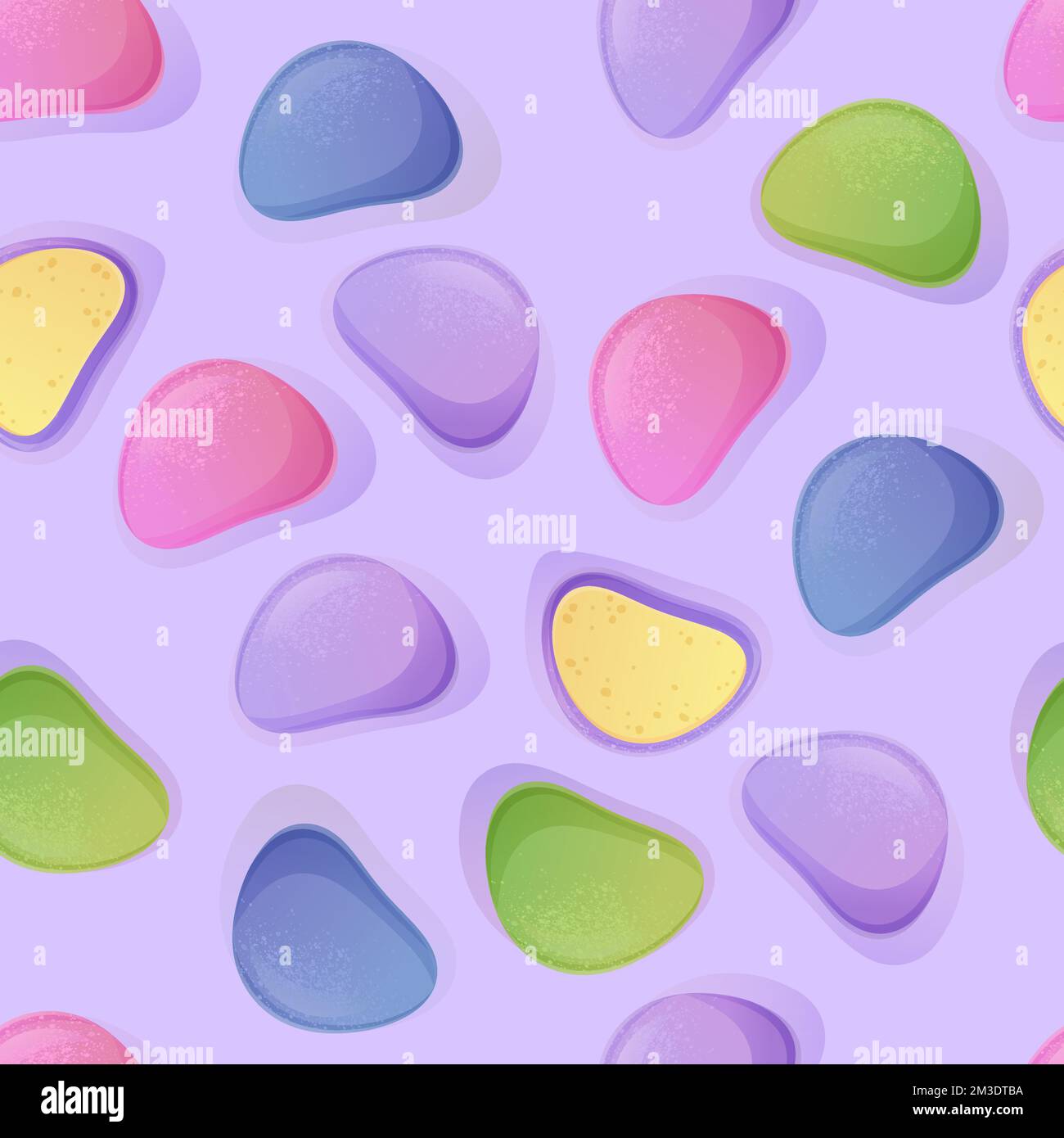 Japanese Mochi seamless pattern. Asian food illustration in cartoon ...