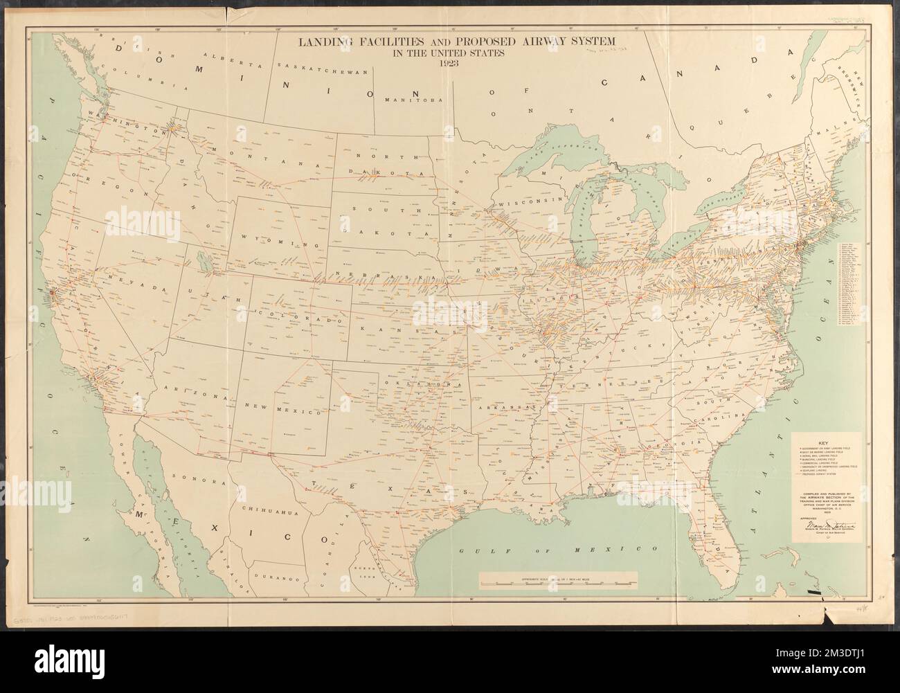 Landing facilities and proposed airway system in the United States ...
