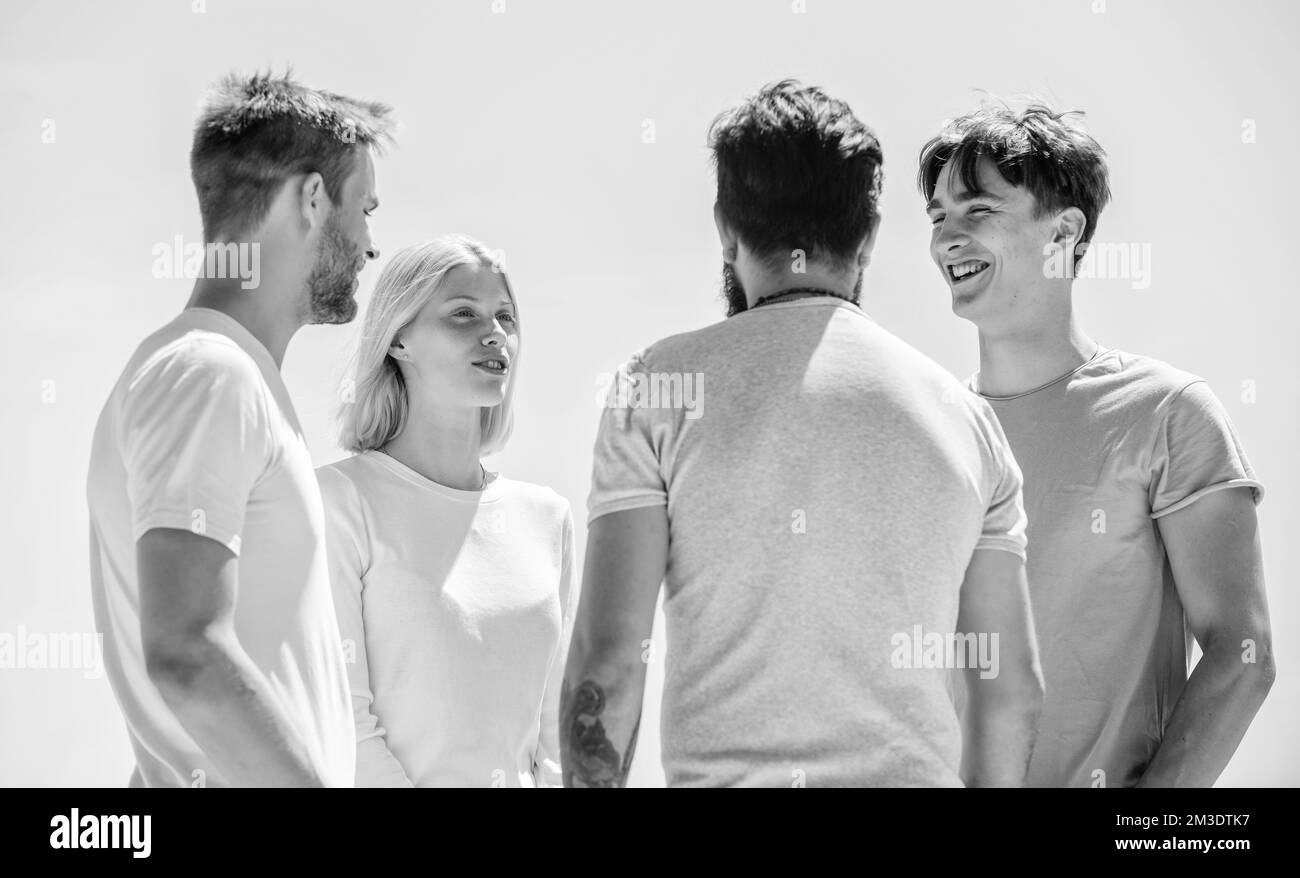 best friends. Social. group of four people, partnership. Group ...