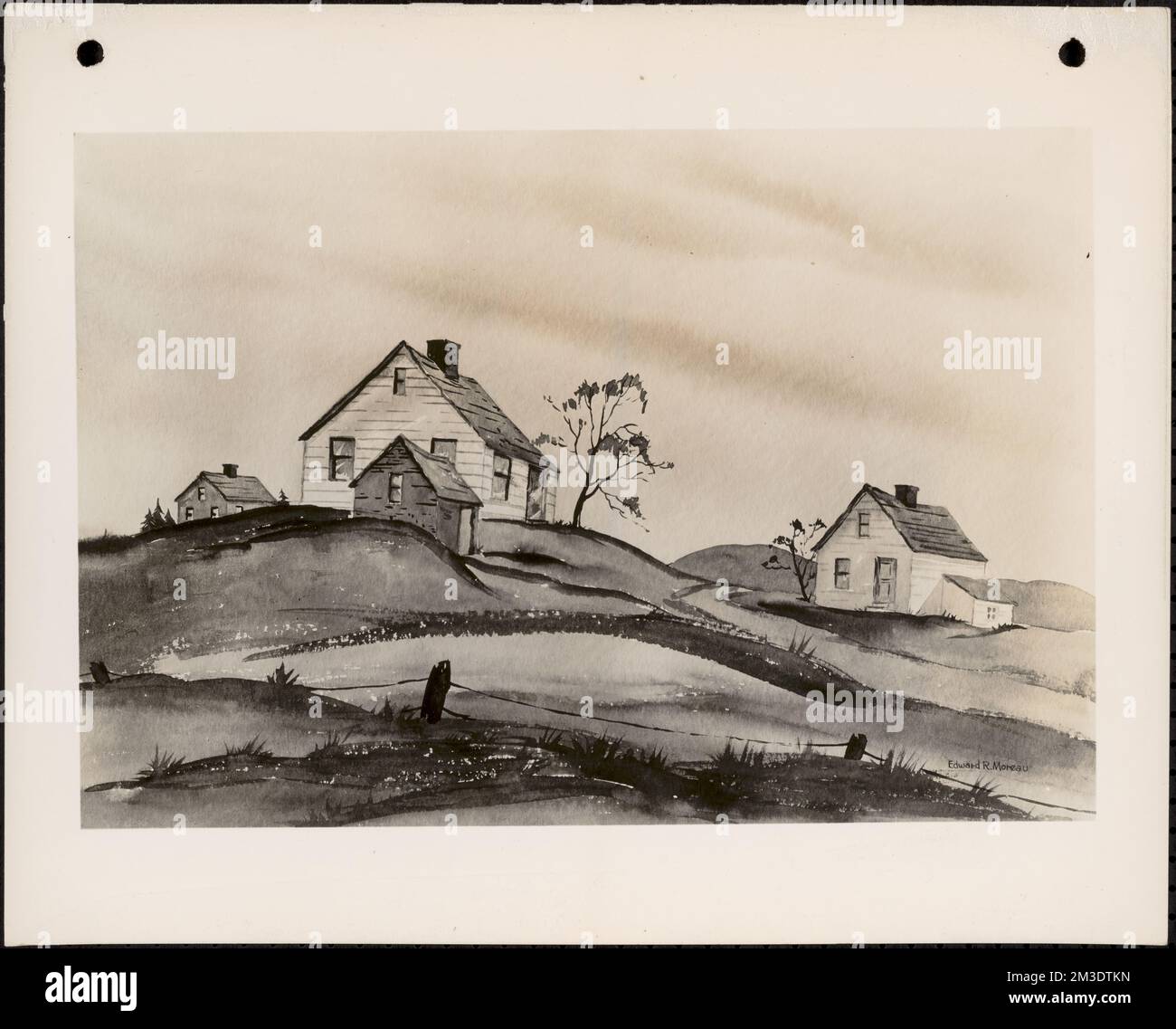 Landscape , Houses. The Massachusetts WPA Federal Art Project ...