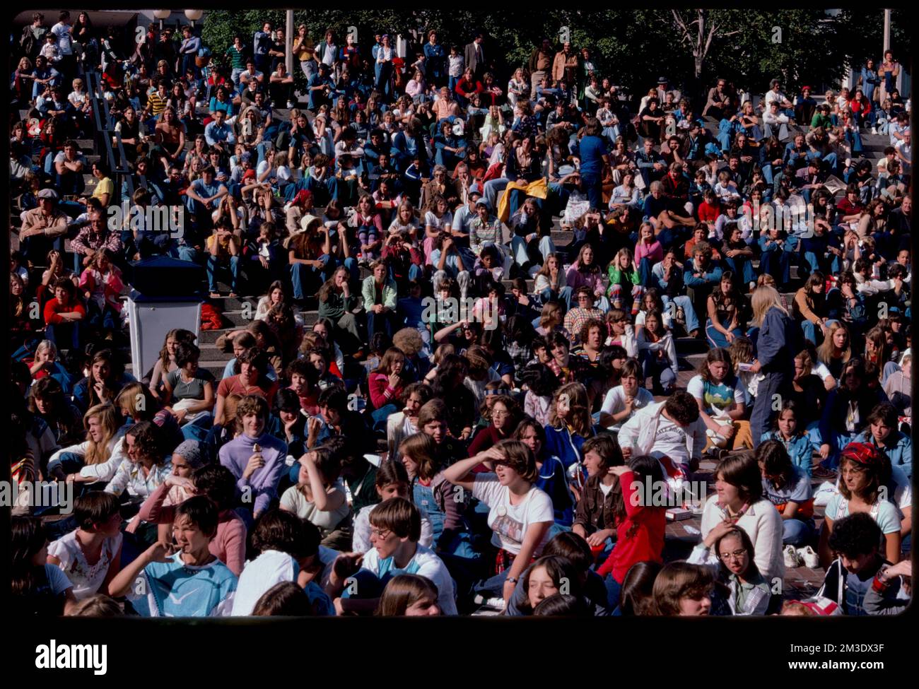 Large crowd, City Hall Plaza, Boston , Crowds, Plazas. Edmund L ...