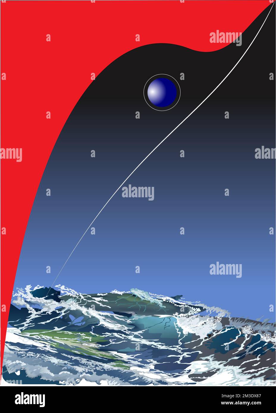 Raging sea Stock Vector Images - Alamy