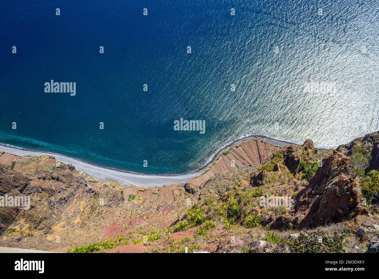Cabo Girao Lookout on the island of Madeira - a view with a spectacular ...