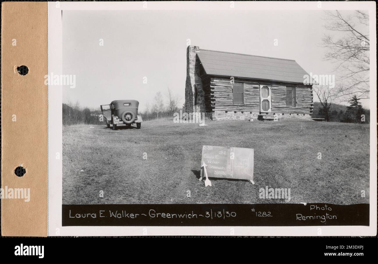 Laura E. Walker, log cabin, Greenwich, Mass., Mar. 13, 1930 : Parcel no ...