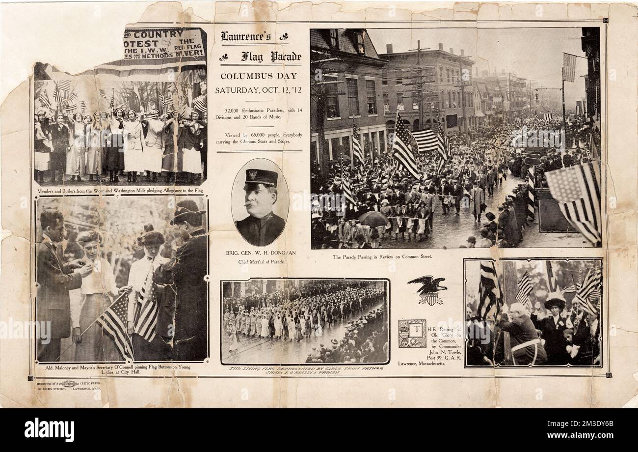 Lawrence’s Flag parade , Parades & processions, Flags Stock Photo - Alamy