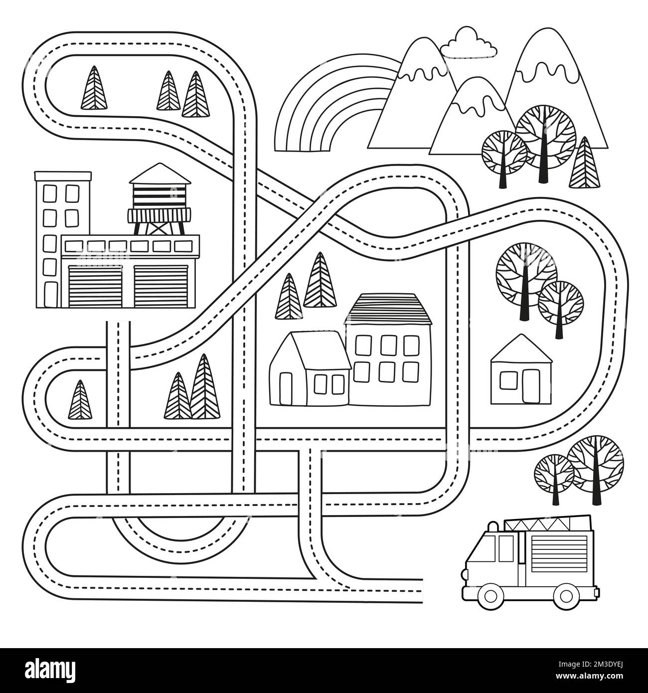 City Map Coloring Pages