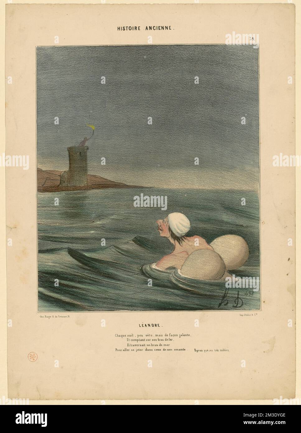 Léandre. Honoré Daumier (1808-1879). Lithographs Stock Photo - Alamy