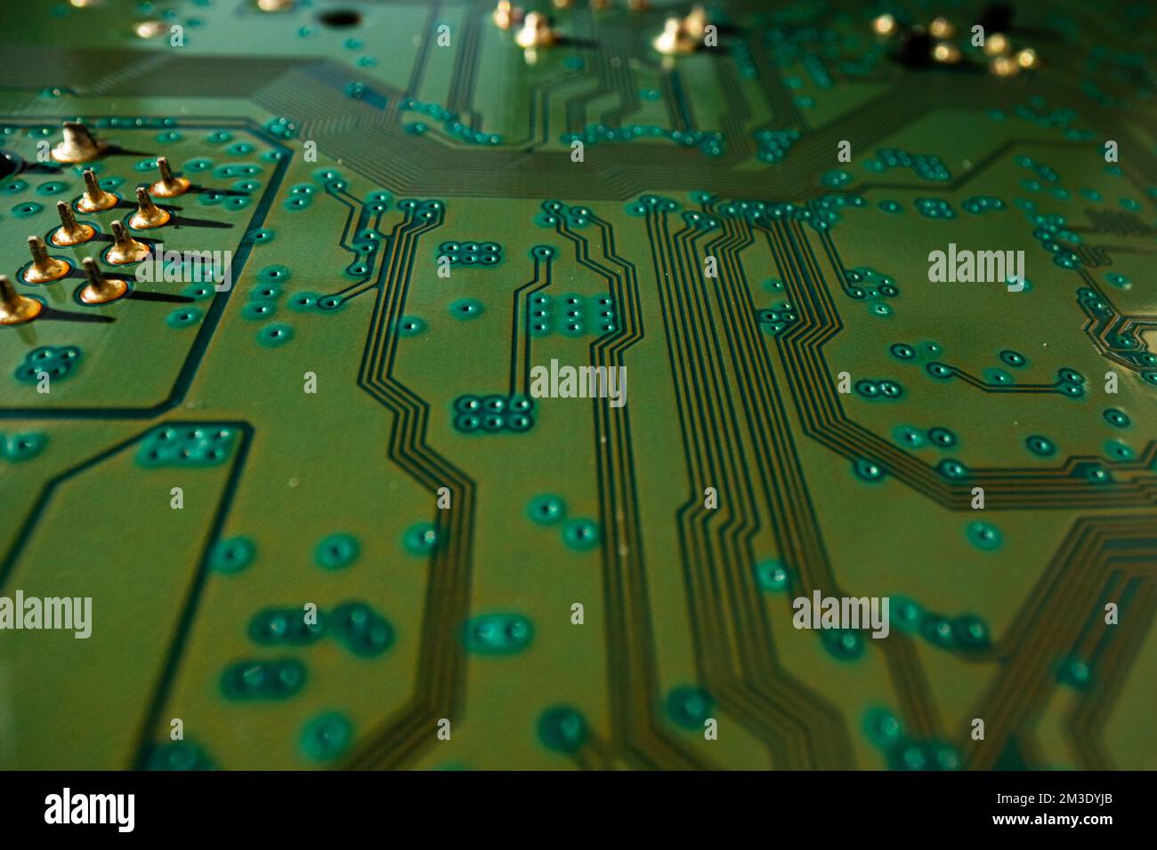 Technology hardware background. High tech electronic circuit board ...