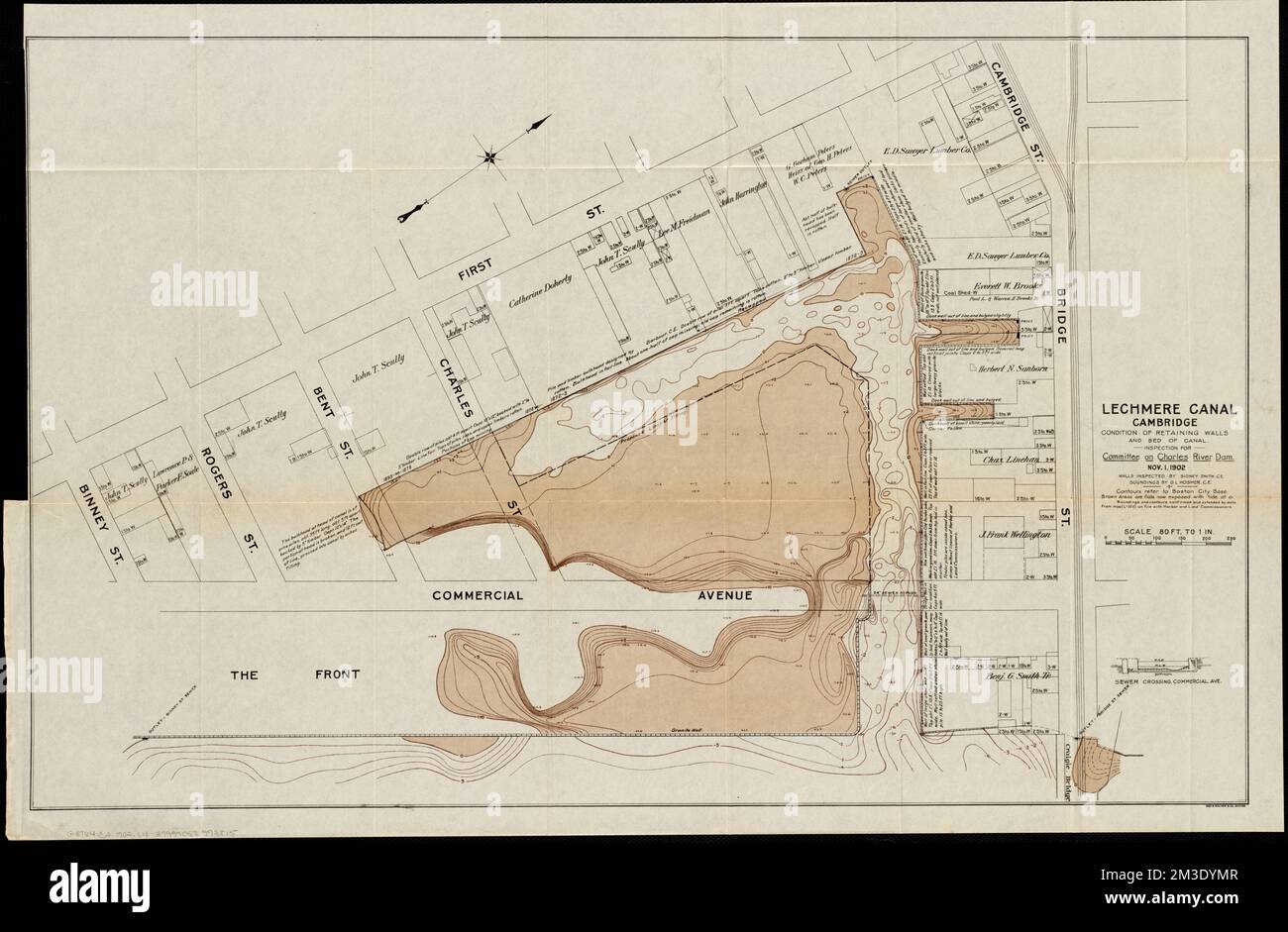 Lechmere Canal, Cambridge : condition of retaining walls and bed of ...