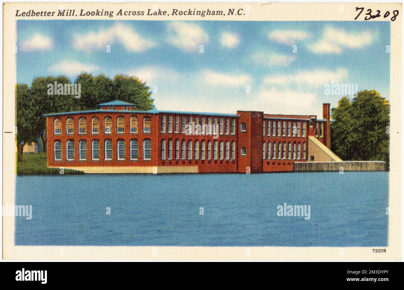 Ledbetter Mill, looking across lake, Rockingham, N.C. , Industrial ...