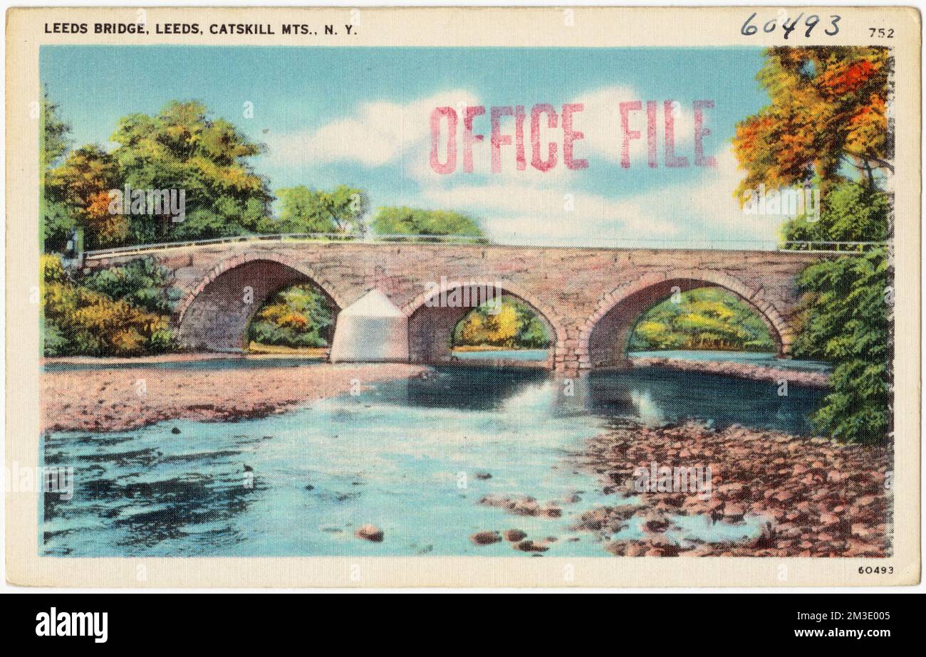 Leeds Bridge, Leeds, Catskill Mts., N. Y. , Bridges, Rivers, Tichnor ...