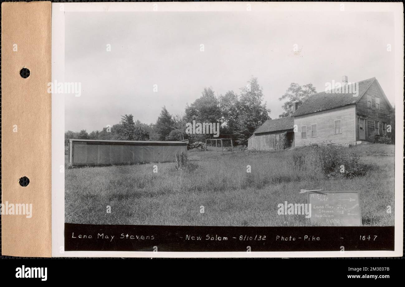Lena May Stevens, house and homeplace, New Salem, Mass., Aug. 10, 1932 ...