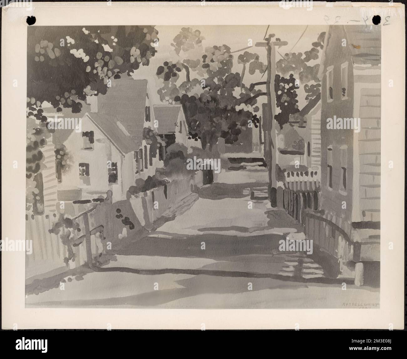 Lengthening shadows , Houses, Streets, Shadows. The Massachusetts WPA ...