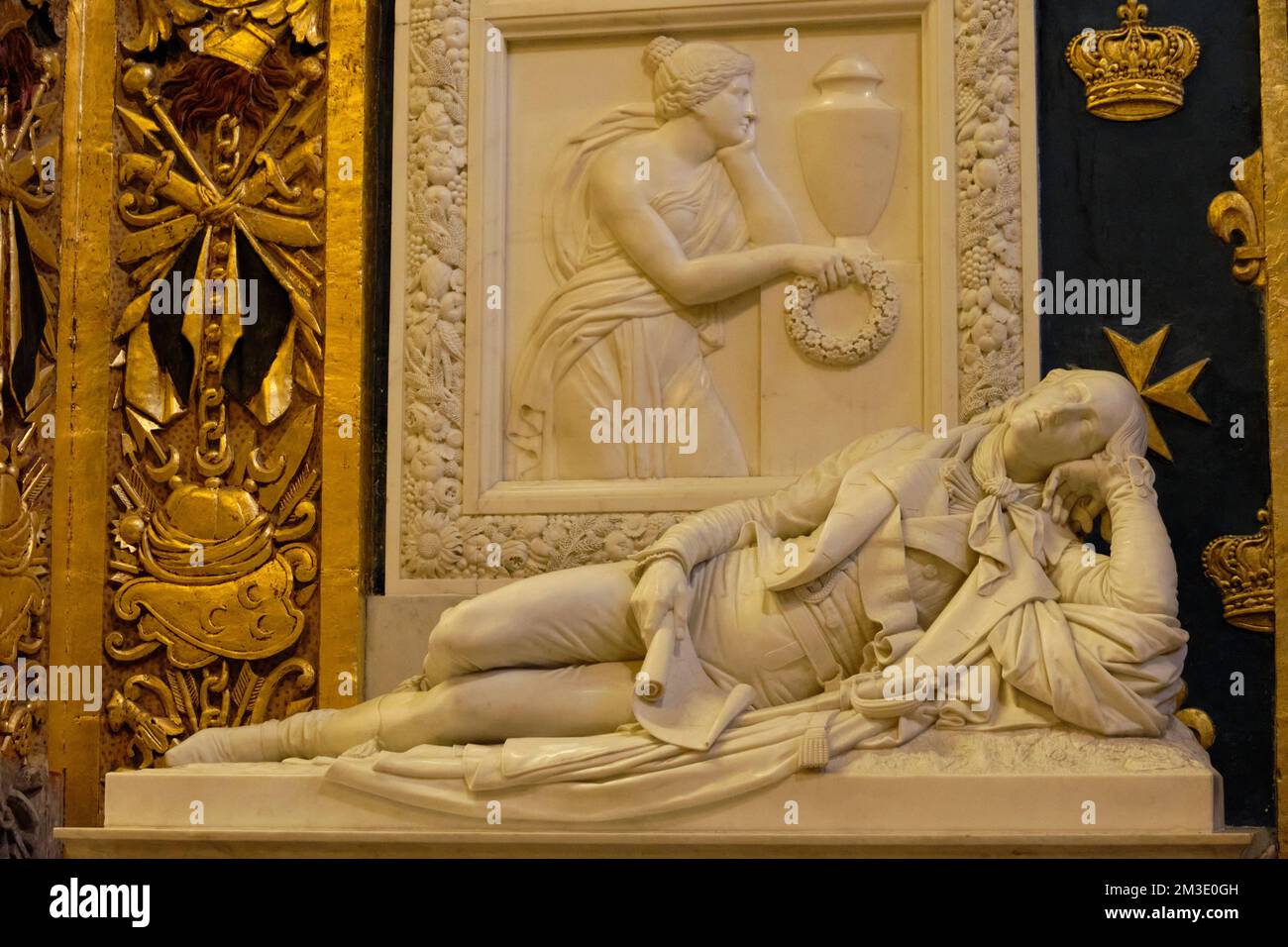 The tomb of Louis Charles d’Orleans, Count of Beaujolais 1779-1808, in ...