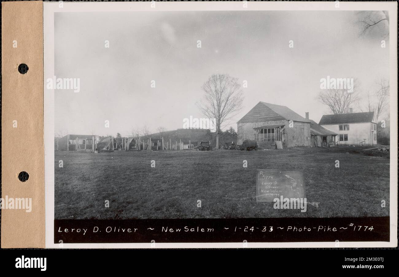 Leroy D. Oliver, house and homeplace, New Salem, Mass., Jan. 24, 1933 ...