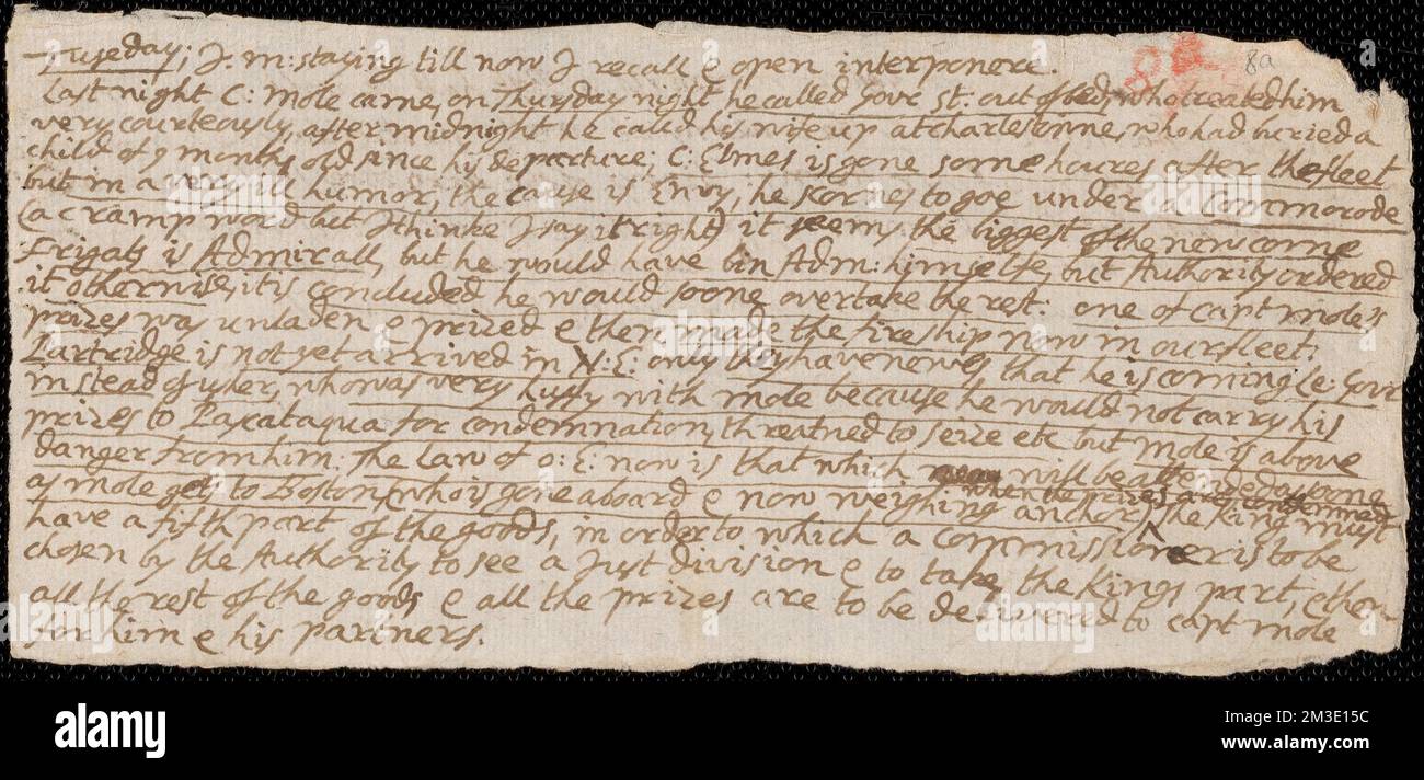 Letter from John Cotton to Rowland Cotton, 1696 June 24 , Massachusetts ...