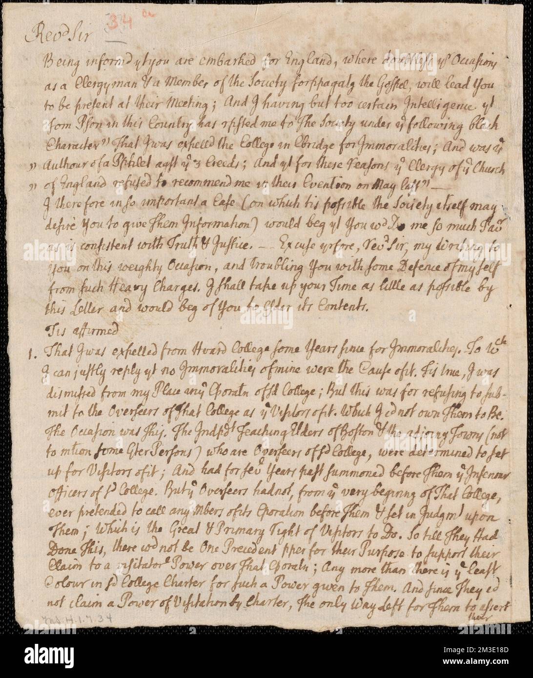 Letter from Nathan Prince to an unknown recipient , Massachusetts ...
